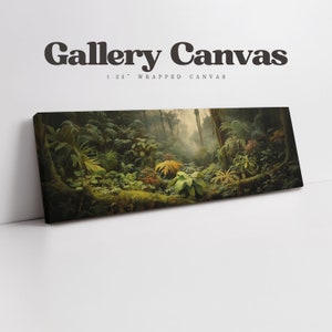 Jungle Landscape Canvas Print - Vintage Minimalist Tropical Decor - Etsy