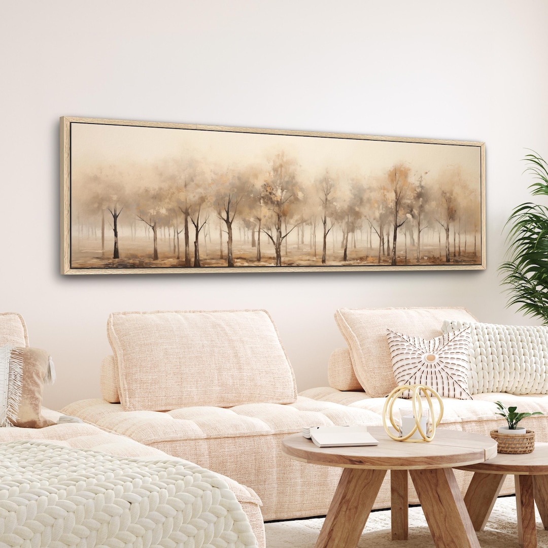 Abstract Tree Canvas Print: Neutral Minimalist Landscape Wall Art - Etsy