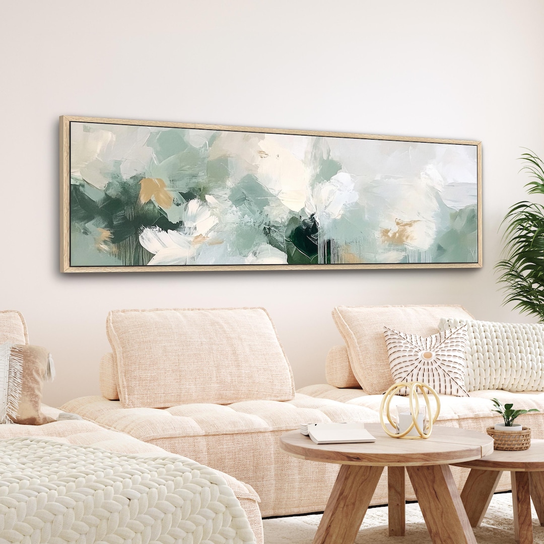 Abstract Sage Green Canvas Print: Modern Minimalist Wall Decor - Etsy