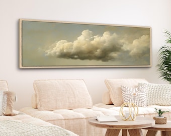 Vintage Cloud Canvas Art Print | Mid Century Modern Wall Art | Above ...