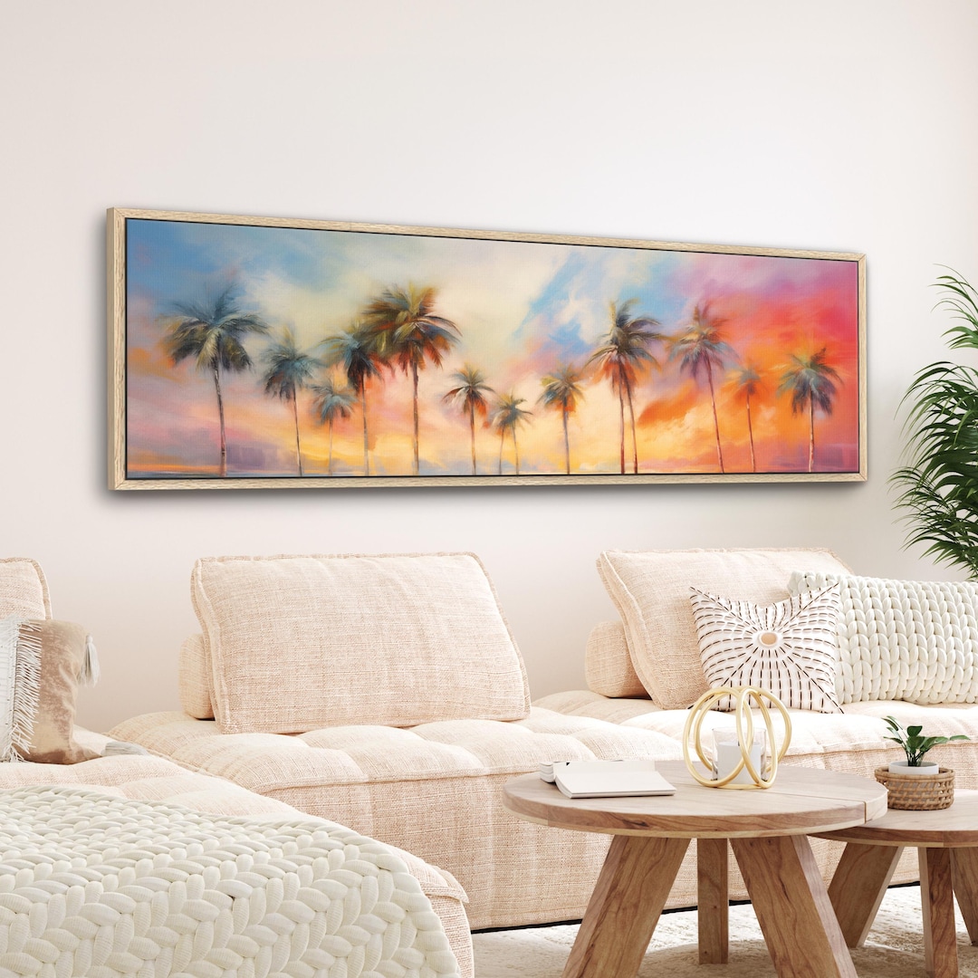 Tropical Sunset Canvas Print - Large Horizontal Wall Art - Etsy