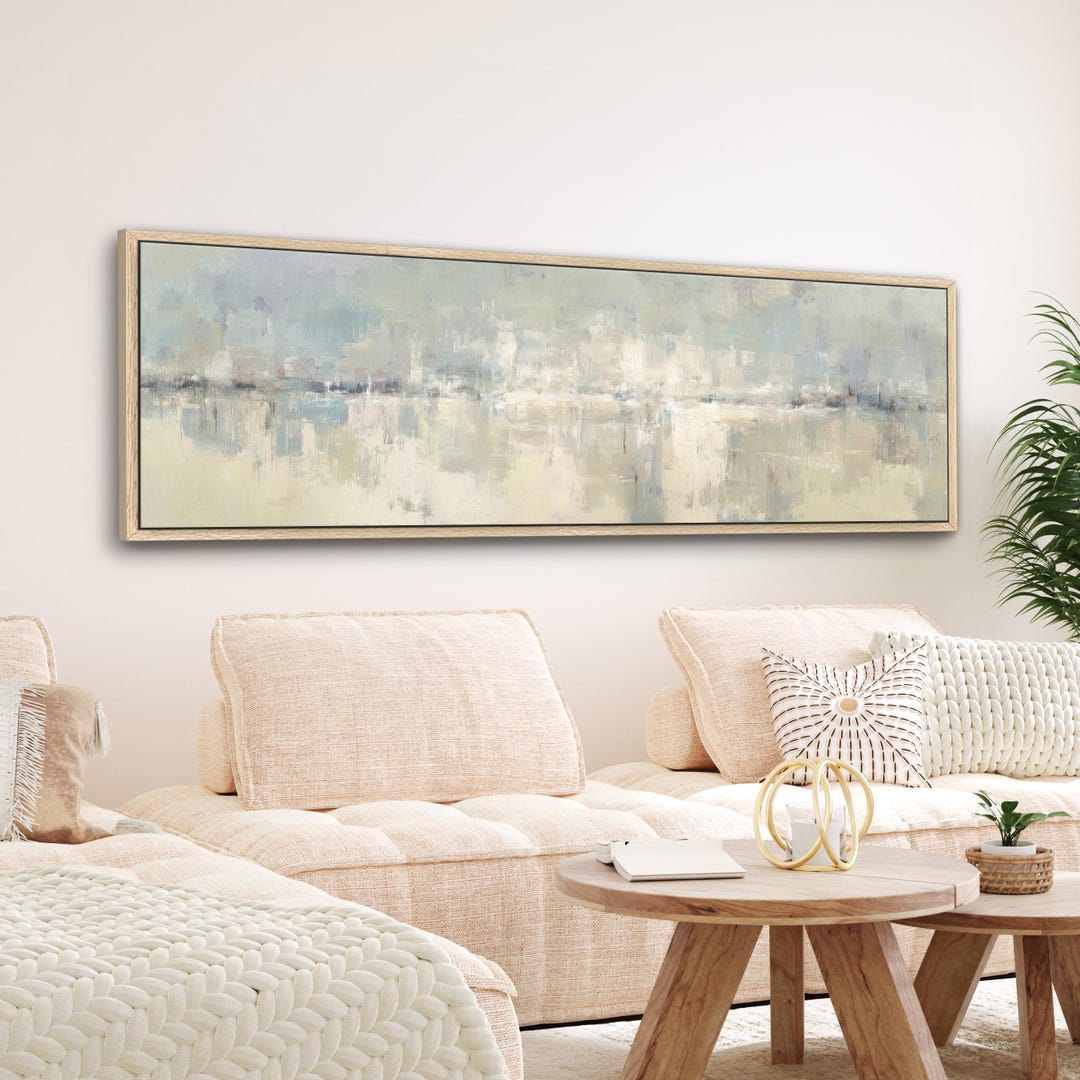 Neutral Abstract Canvas Print: Large Wide Horizontal Wall Art - Etsy