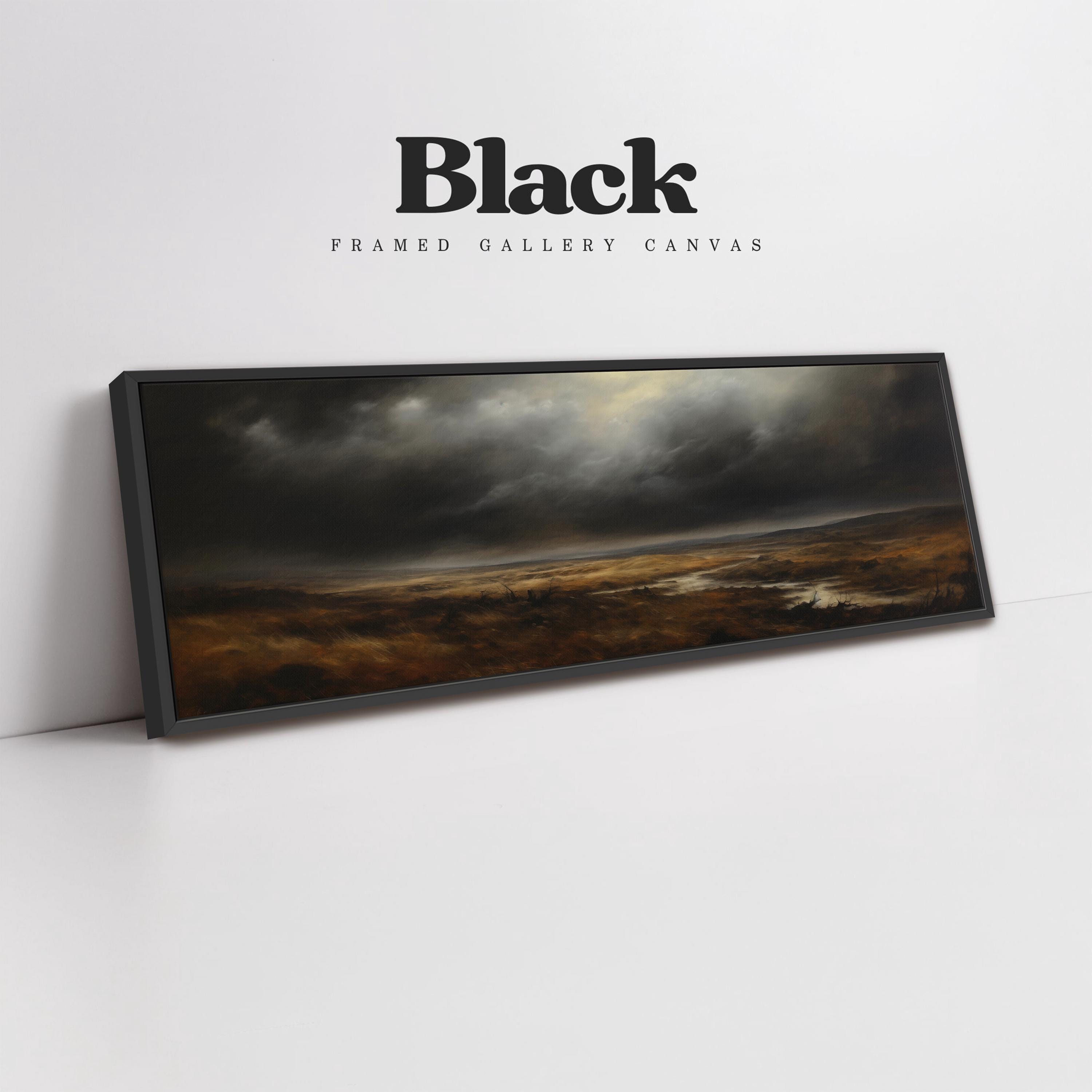 Dark Country Landscape Canvas Print | Large Moody Vintage Wall Art ...