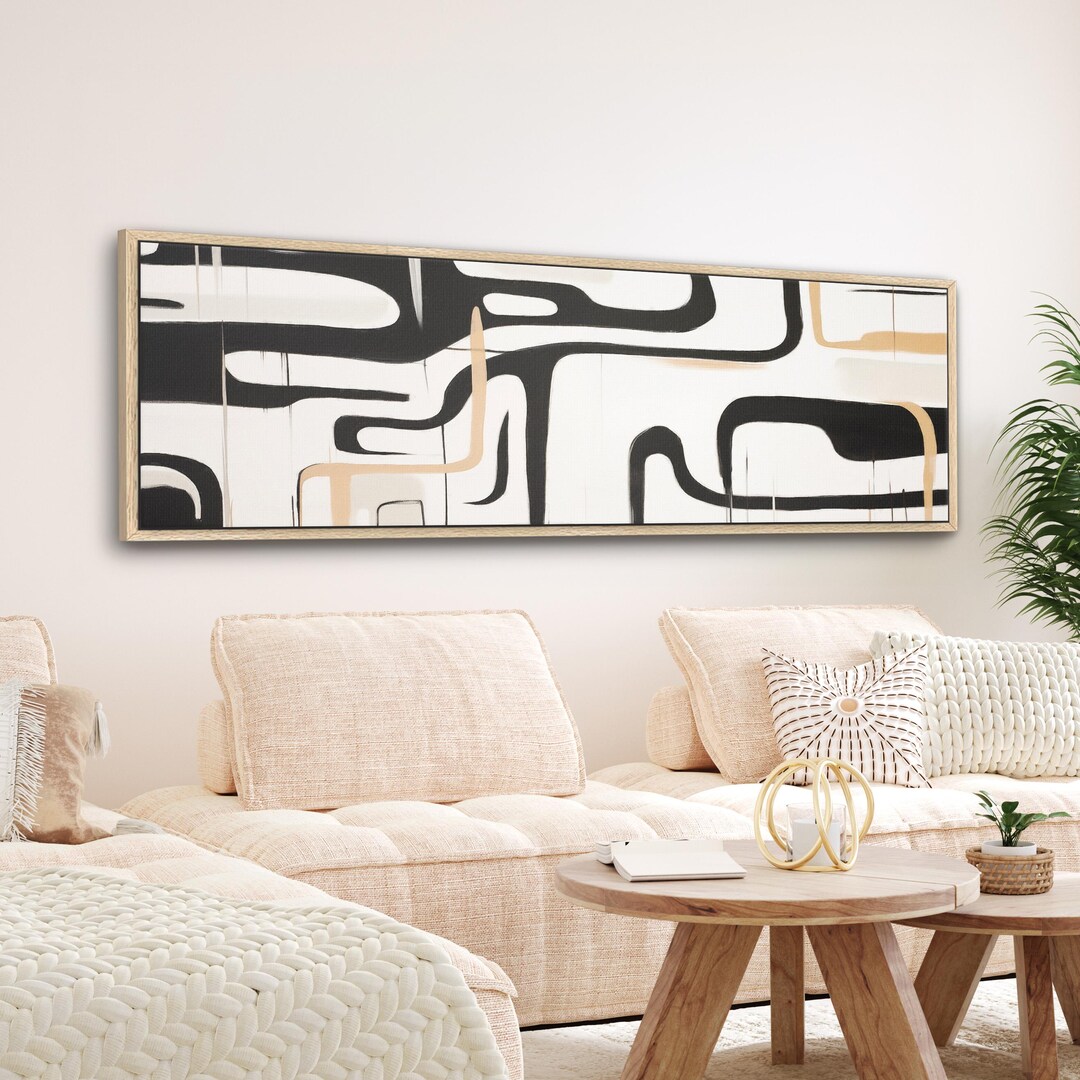 Abstract Wall Art Print: Minimalist Neutral Canvas Framed - Etsy