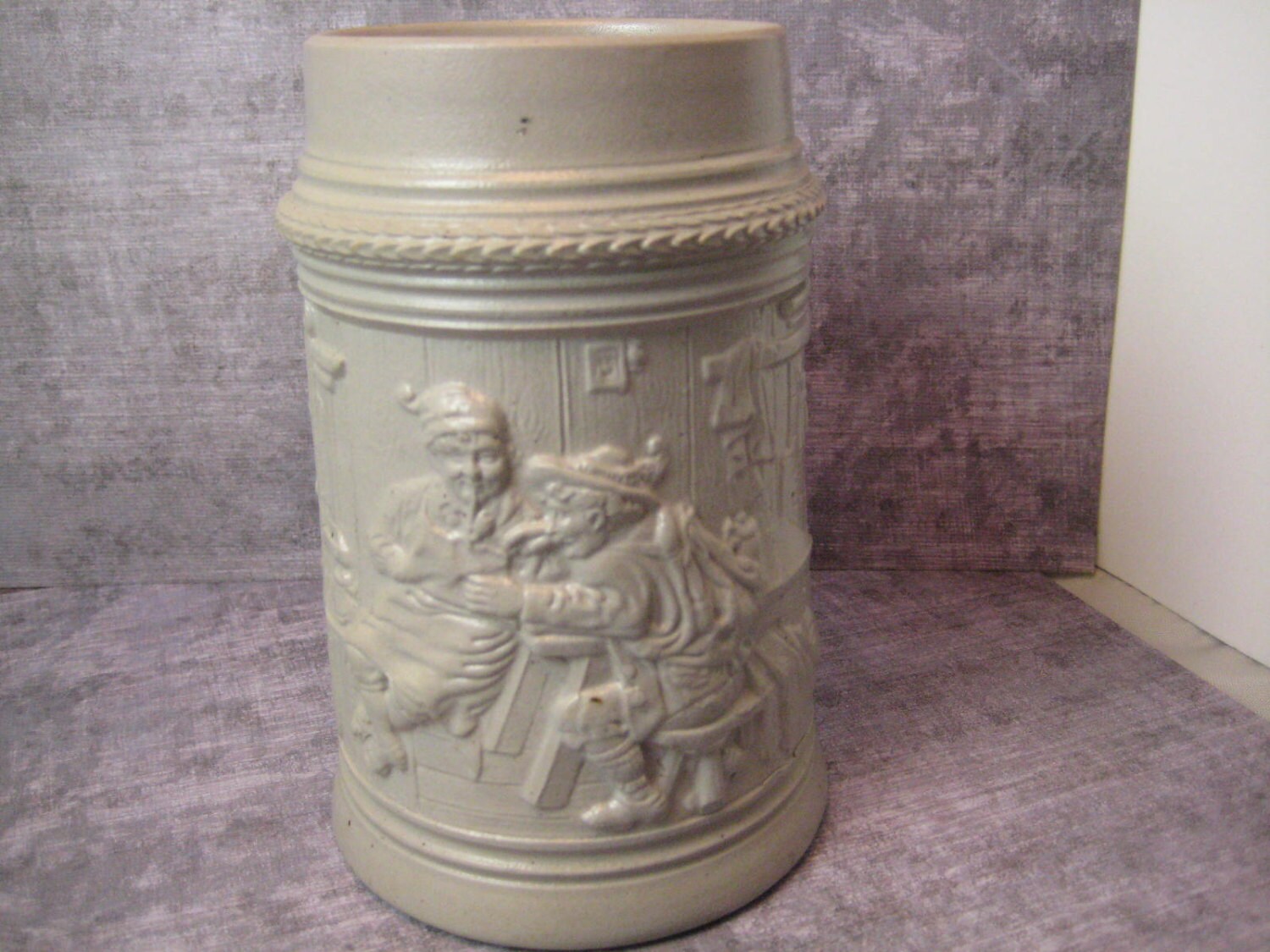 Beer Stein High Relief Stoneware Ceramic Mug Germany Bier Nouveau ...