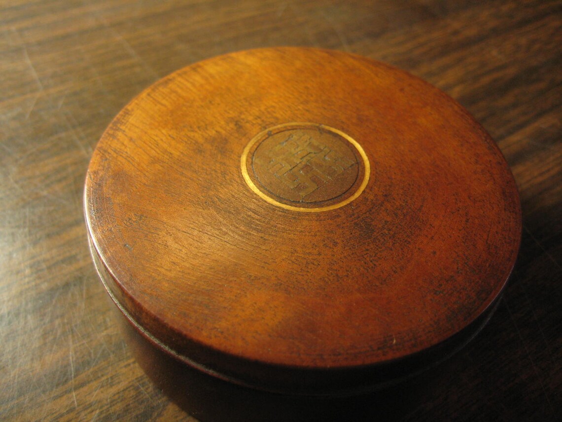 Hand Turned Small Wooden Box With Friendship Symbol - Etsy