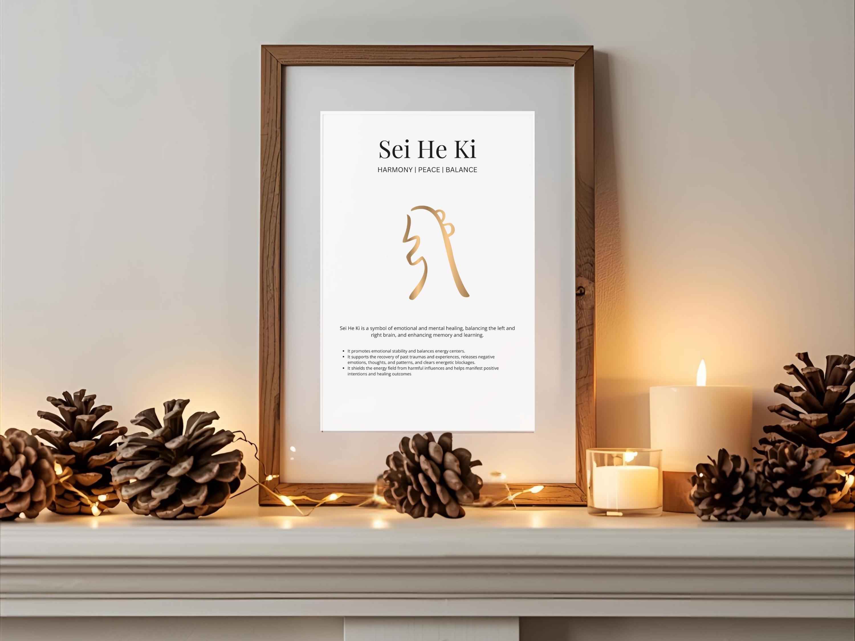 Reiki Symbols Printable Chart PDF | Usui Reiki Symbol Guide Wall Art ...