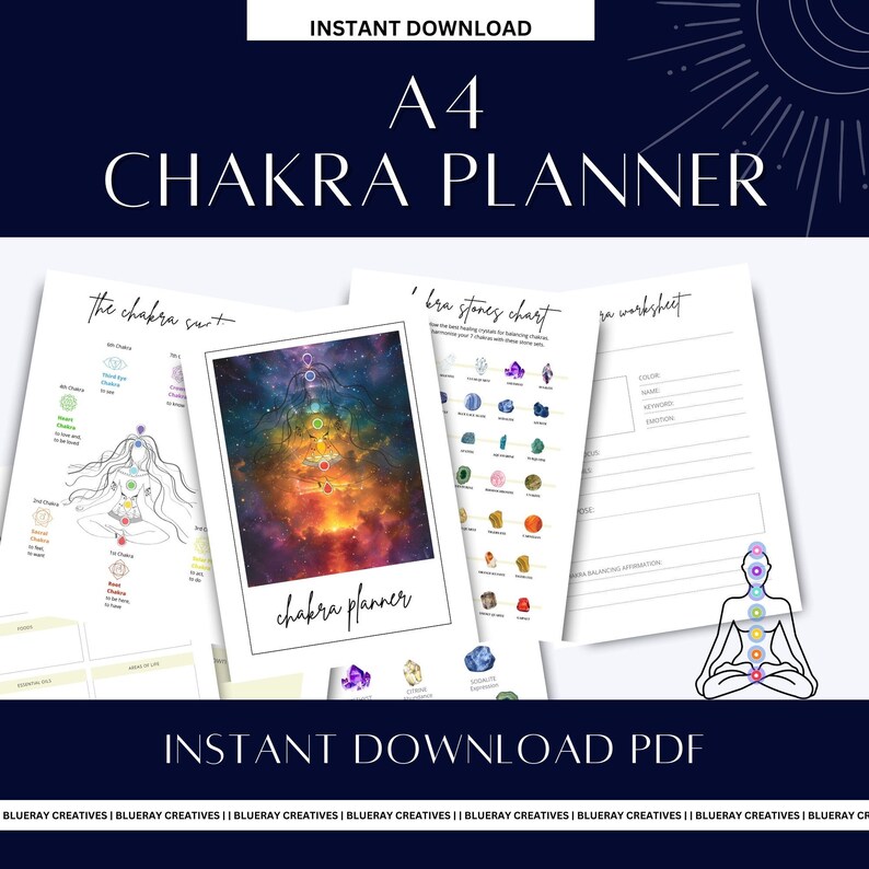 Chakra Planner | Printable A4 Chakra Planner | Chakra Journal PDF | Chakras Guide | Chakras ...