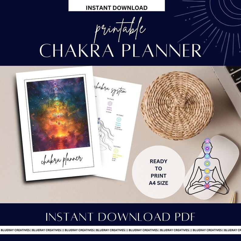 Chakra Planner Printable Chakra Planner Chakra Journal PDF Chakras Guide Chakras Worksheet ...