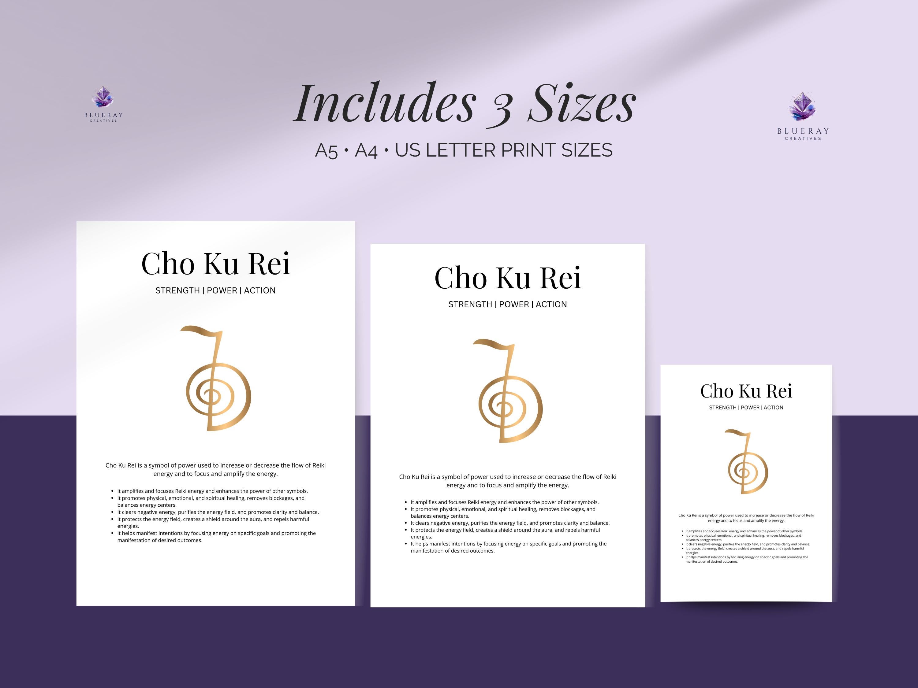 Reiki Symbols Printable Chart PDF | Usui Reiki Symbol Guide Wall Art ...