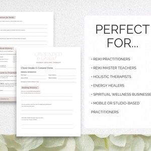 Editable Reiki Client Intake Form Canva Template, Holistic Therapy ...