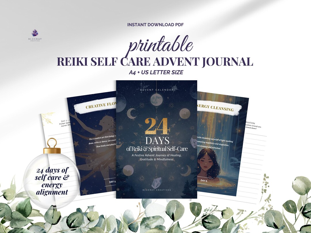 24-day Reiki Advent Journal | Printable Reiki Self-care Calendar ...