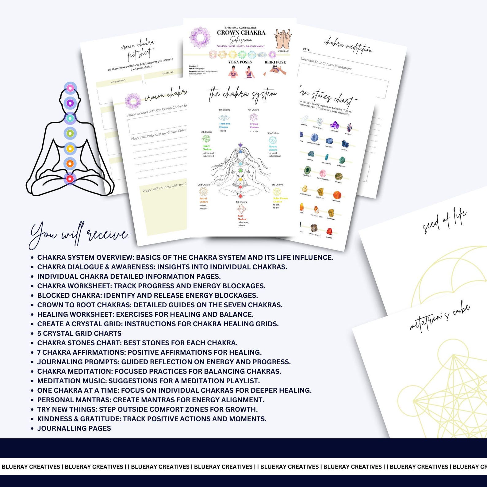 Chakra Planner Printable Chakra Planner Chakra Journal PDF Chakras Guide Chakras Worksheet ...