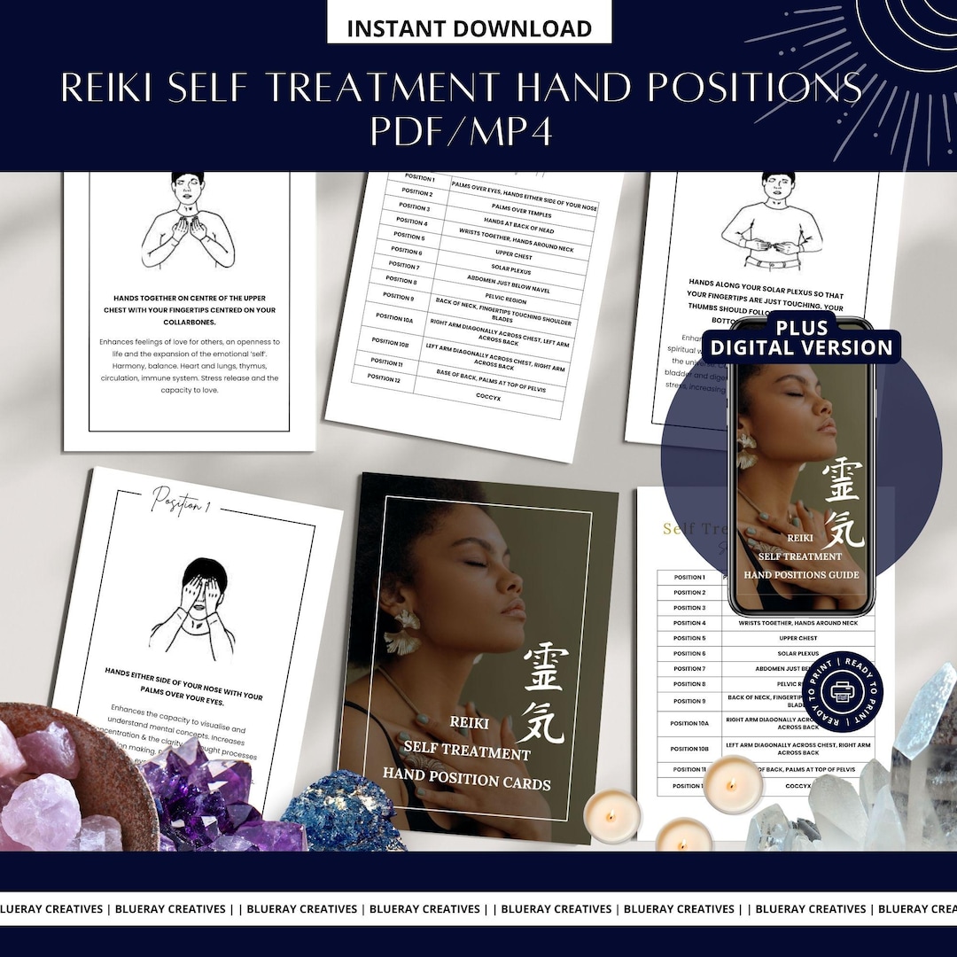 Reiki Self Treatment Hand Positions Guide, Reiki Hand Positions ...