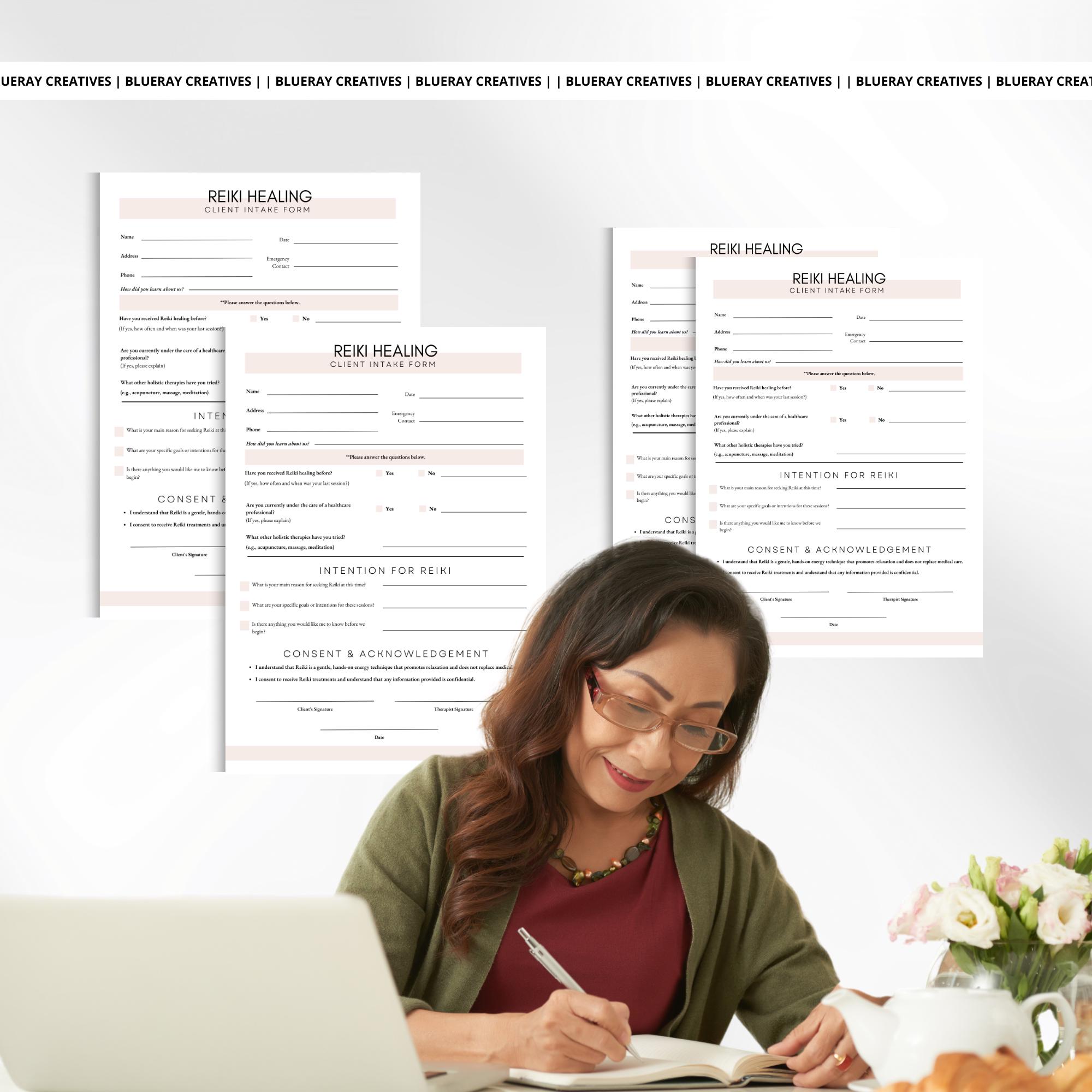 Printable Reiki Client Intake Form, Reiki Client Form, Reiki Business ...