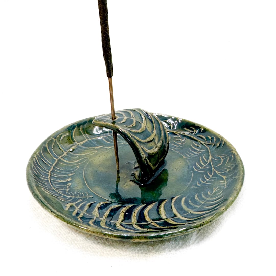 Fern Ceramic Incense Holder Hand Made - Etsy
