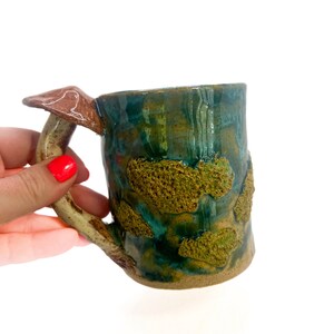 On a Cloud of Moss Mushroom Mug Handmade - Etsy
