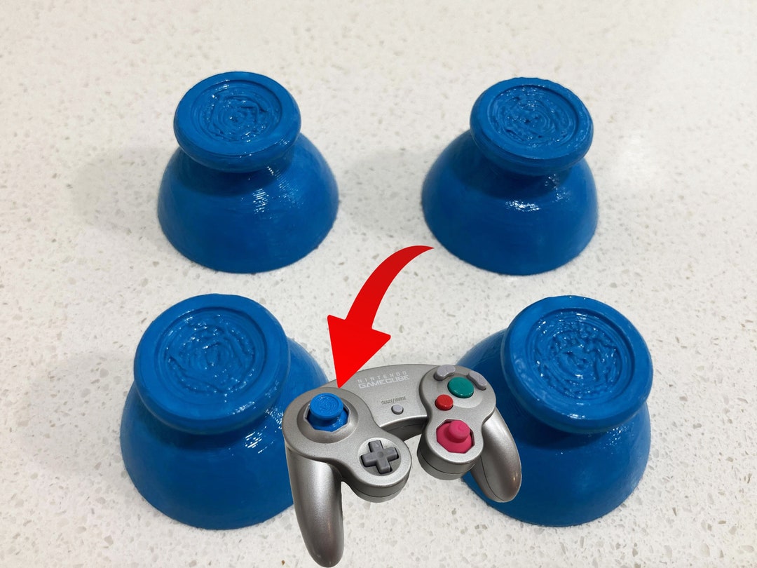 Custom Gamecube Thumbstick Set Blue, Durable Joysticks, Replacement Control Sticks, Nintendo OEM ...