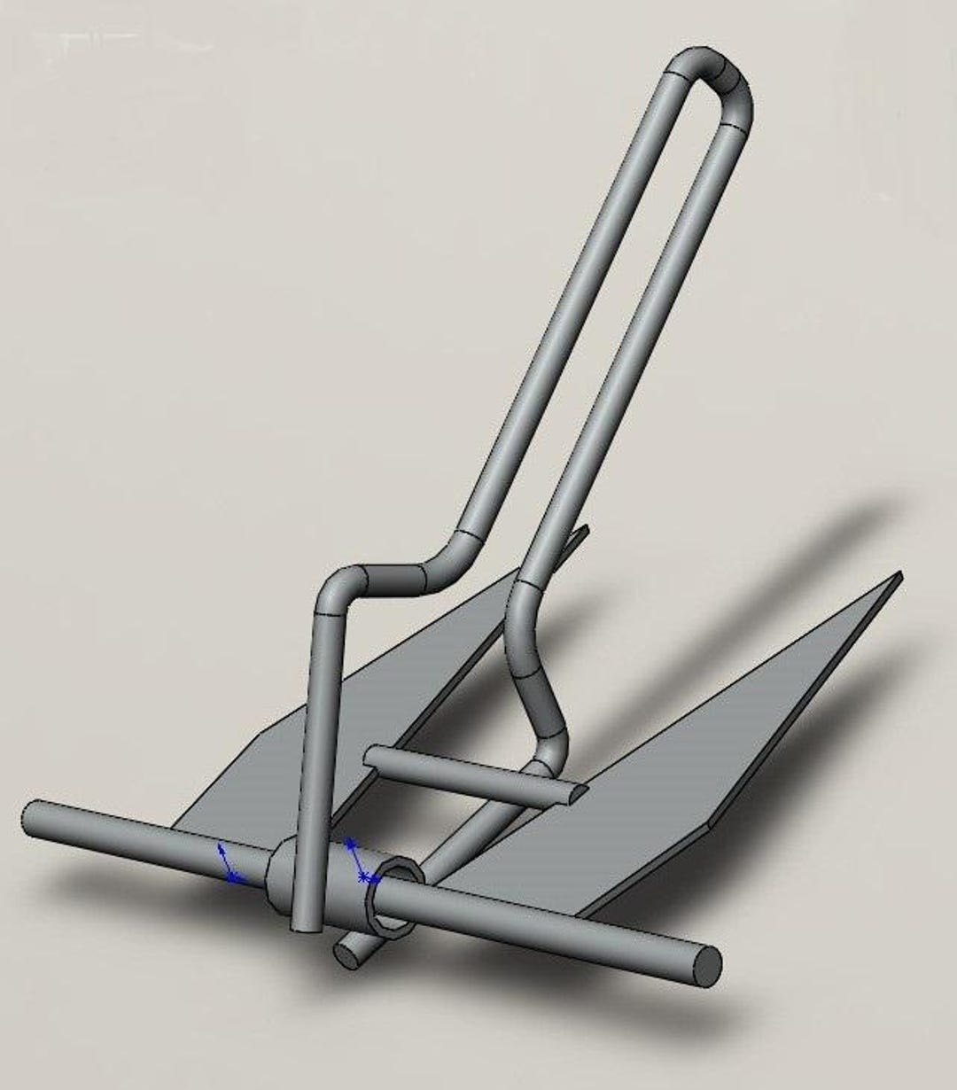 10lb Danforth Style Easy 6 Fluke Anchor for Boats up to 30 Feet Long. Cnc, 3d STEP Cad or SLDPRT ...