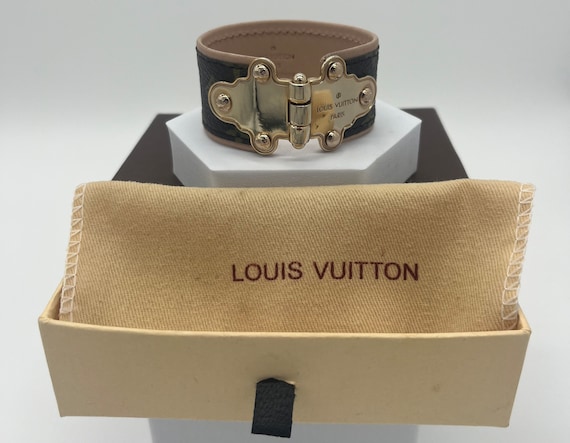 Vintage Authentic Louis Vuitton Leather Cuff Bracelet Etsy
