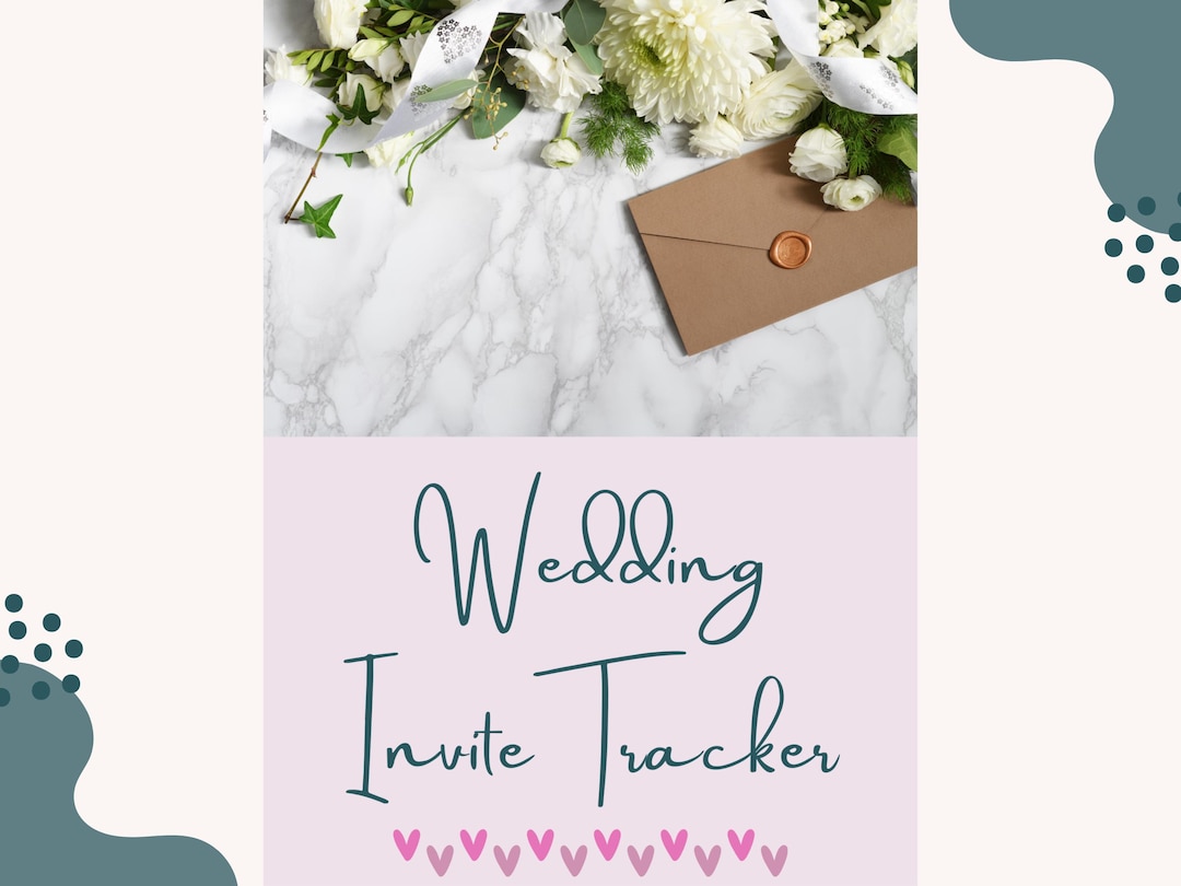 Wedding Invite Tracker, Wedding Guest Planner, Invitation Digital ...