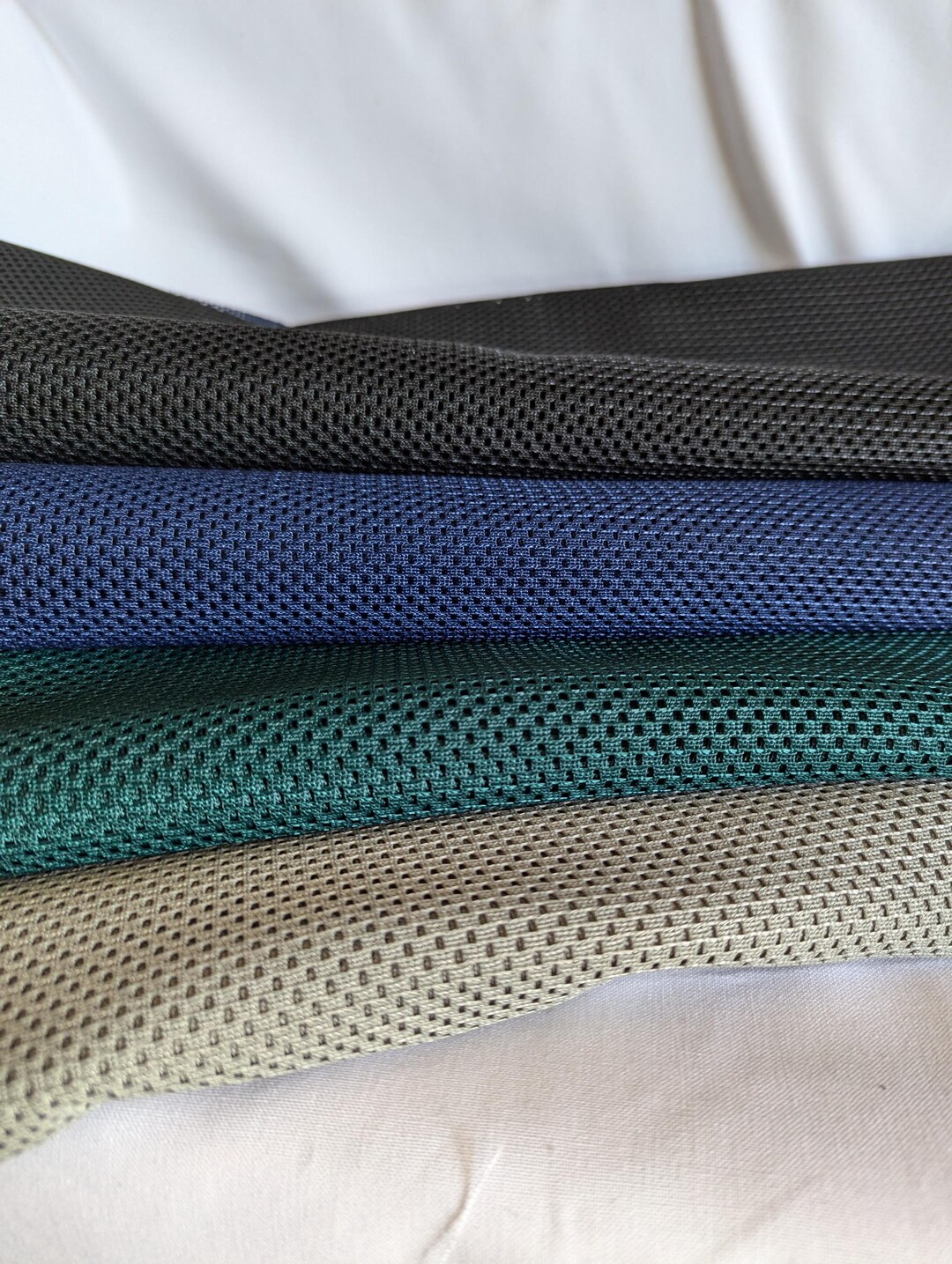 Polyester Mid-weight Mesh/scrim Fabric Remnant Bundle in Black, Navy ...