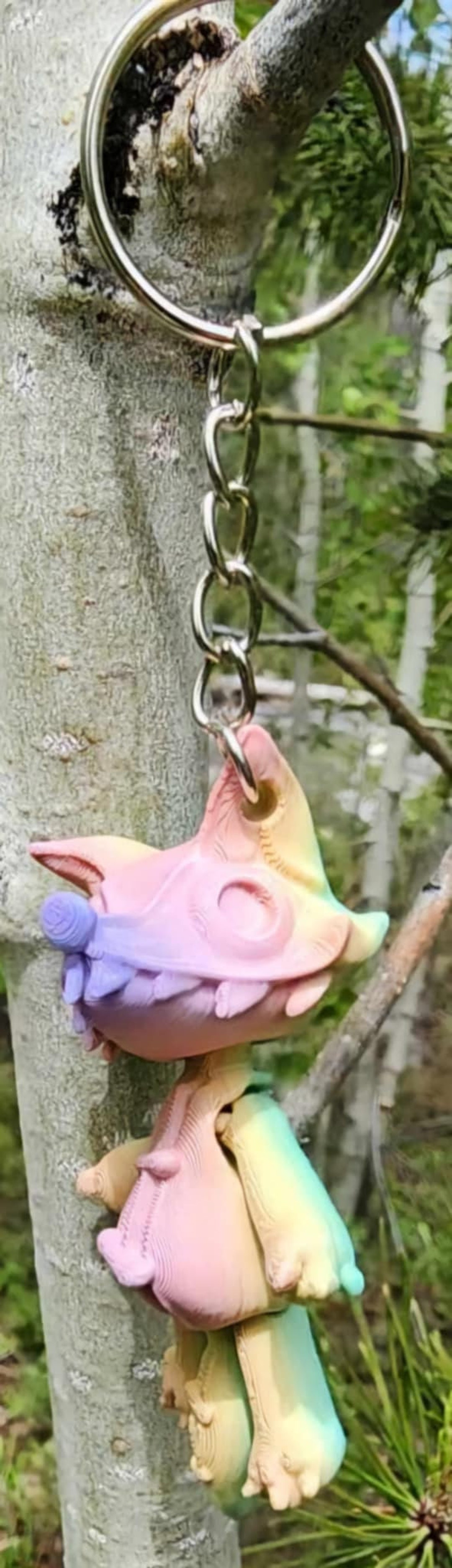 Articulated Creepy Wolf Keychain by Twisty Prints - Etsy