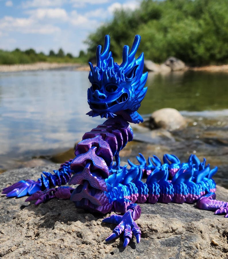Articulated Imperial Dragon by Fexi Factory 26 1/2 Inches Long - Etsy