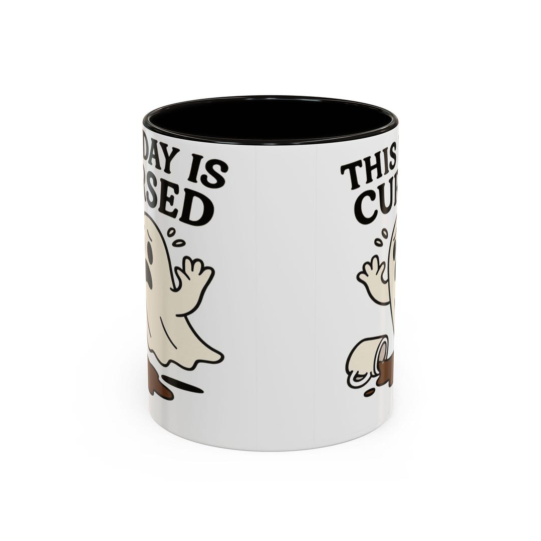 Dark Humor Ghost Coffee Mug, Sarcastic Funny Mug for Adults, Cursed Day ...