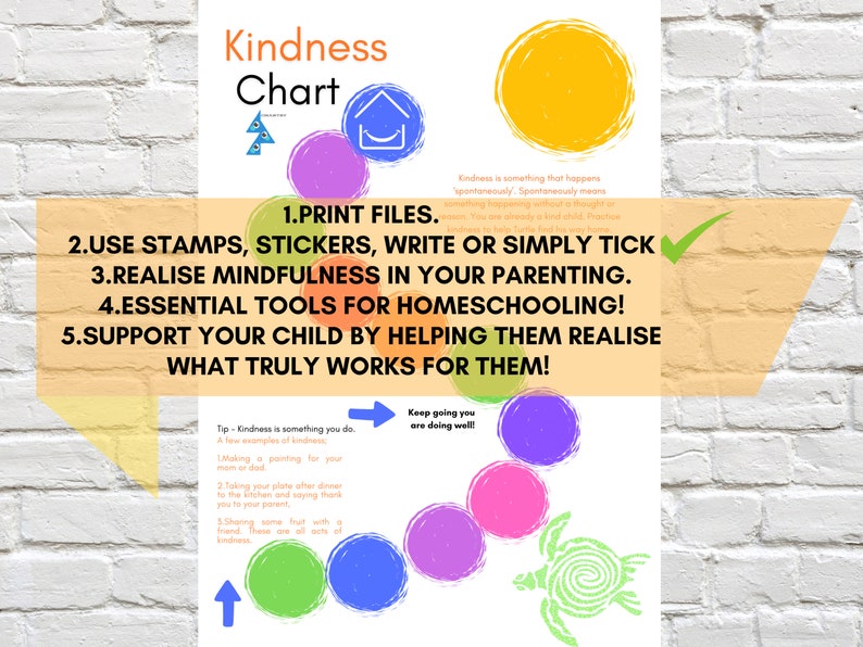 5 Pack Kindness Chart Chore Chart Behavior Chart Reward Chart digital ...