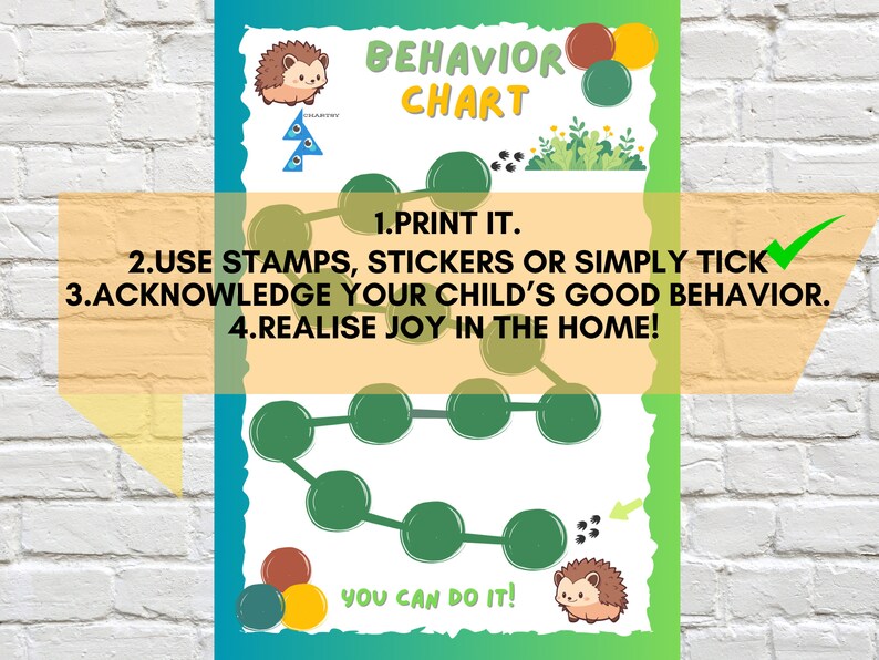 Hedgehog Behavior Chart Chore Chart Behaviour Chart Reward Chart ...