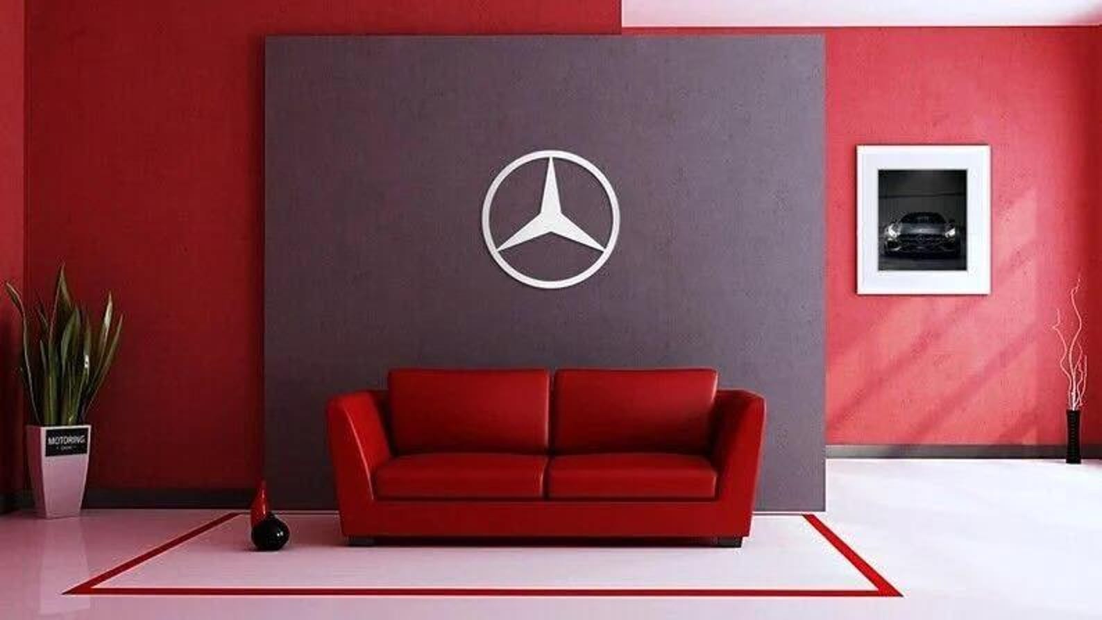 Mercedes Benz Metal Alu Wall Sign Dealership Wall Sign Garage Sign Wall ...