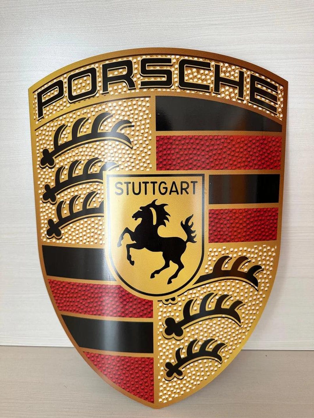 Porsche Metal Sign Chrome Dealership Sign Porsche Wall Sign Garage Wall ...