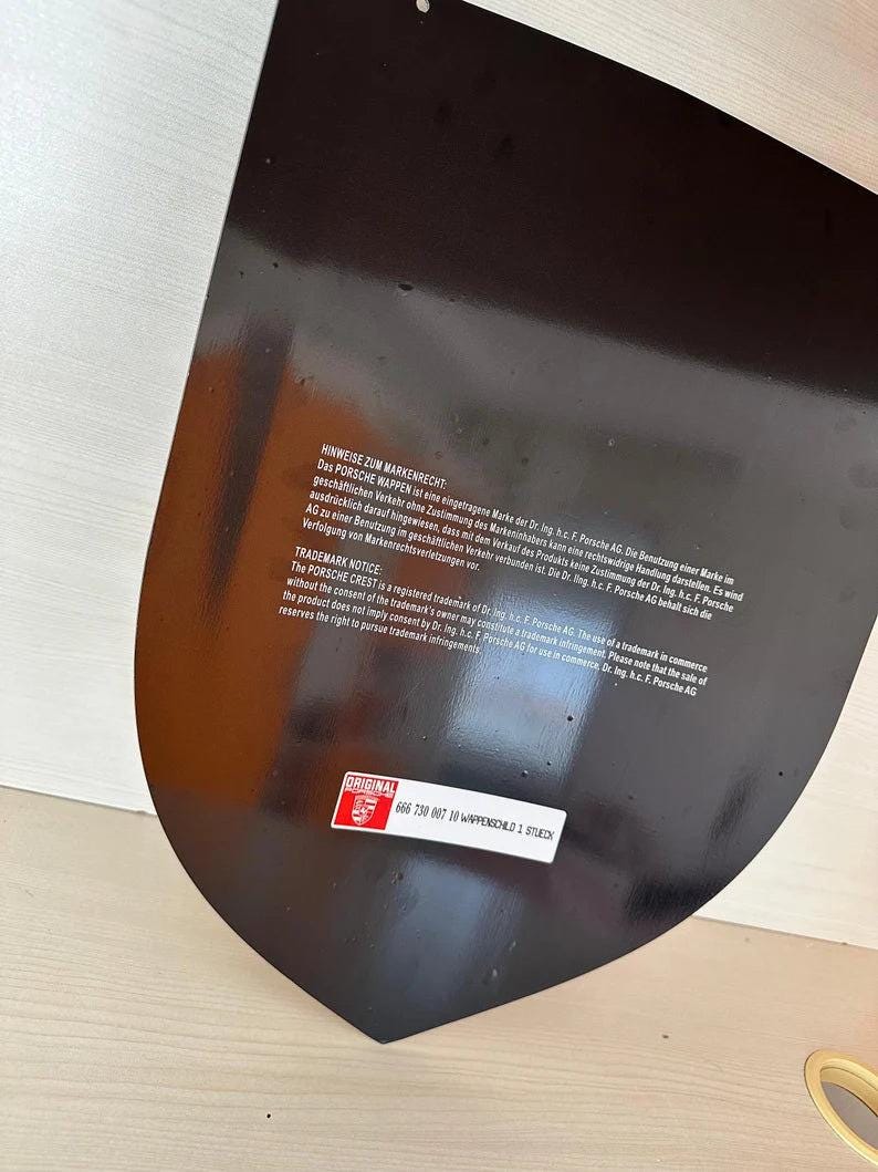 Porsche Metal Sign Set Chrome Dealership Sign Porsche Wall Sign Garage ...