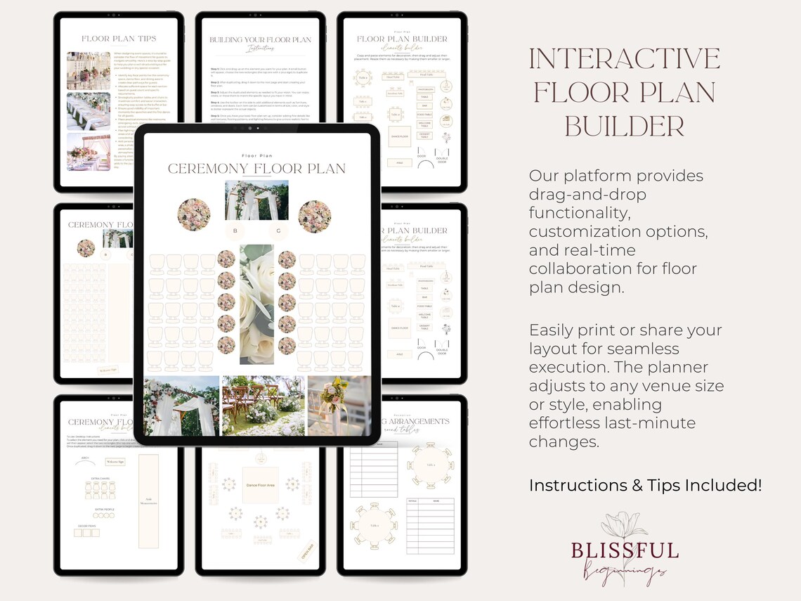 Ultimate Destination Wedding Planner Interactive Decor & Floor Plan ...