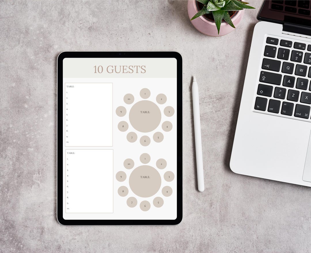 Wedding Seating Plan Template | Editable Canva Seating Chart | US ...