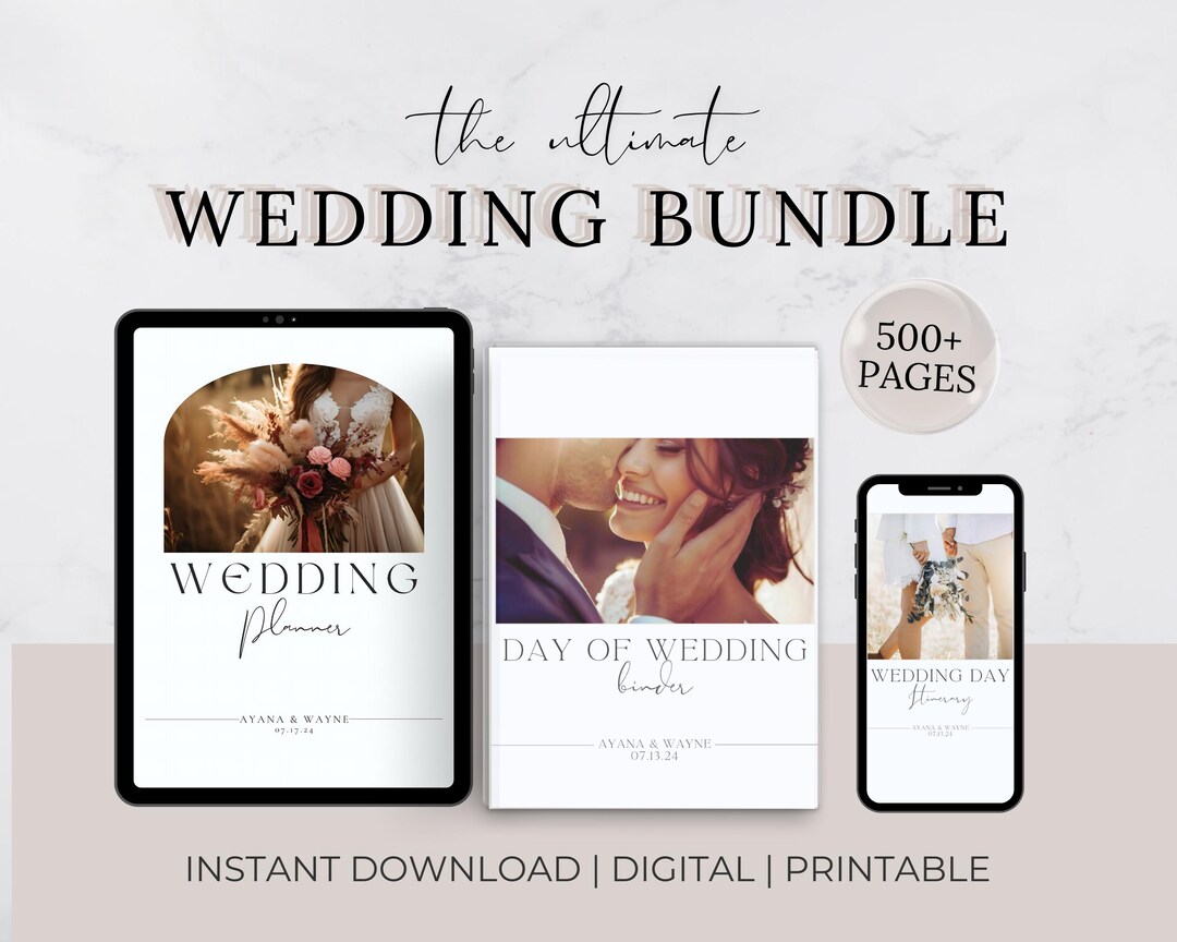 The Ultimate Wedding Planning Template Bundle : Wedding Planning Book ...