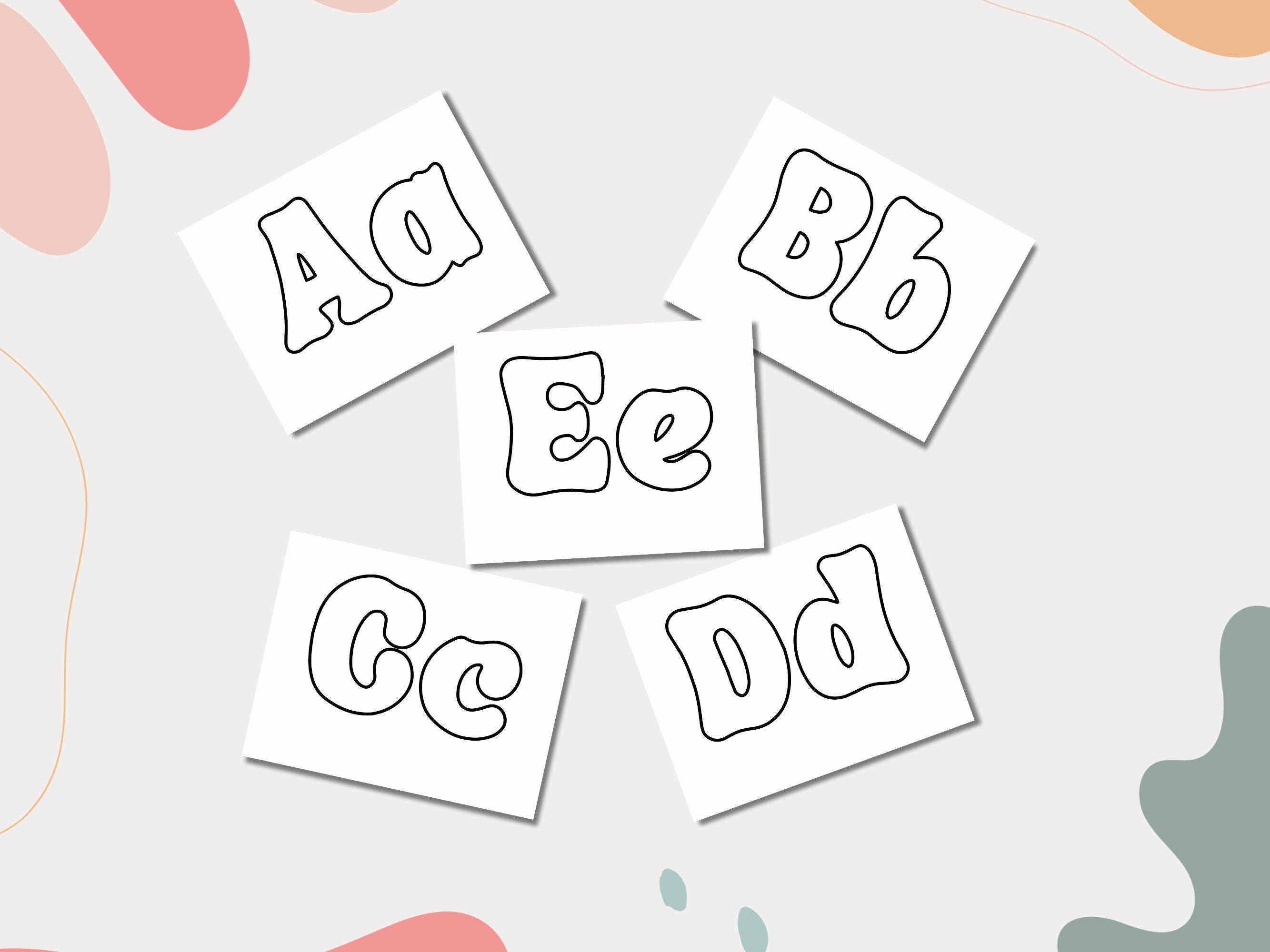 Printable ABC Letters, Uppercase and Lowercase Alphabet, Instant ...