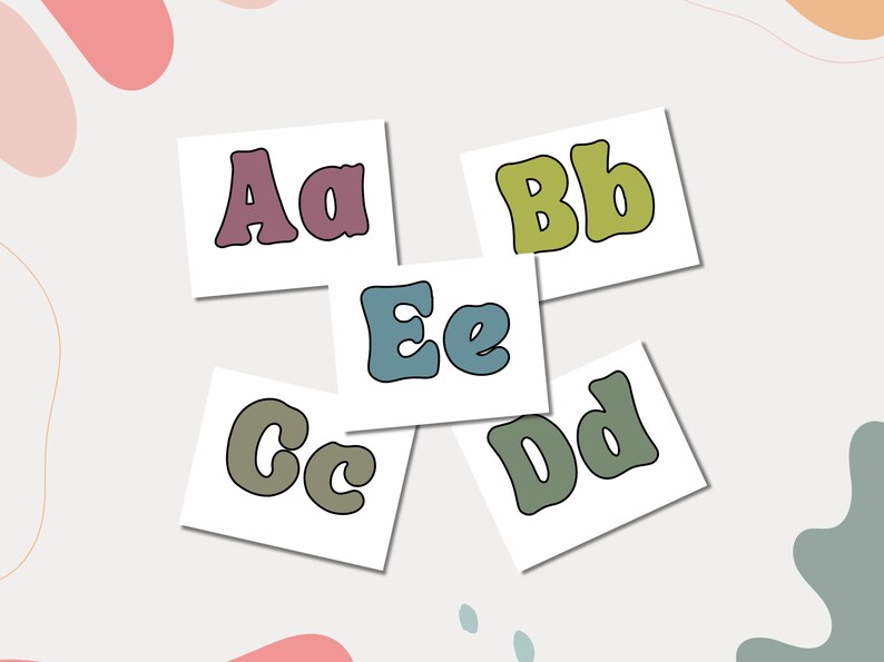 Printable ABC Letters, Uppercase and Lowercase Alphabet, Instant ...