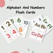 Alphabet and Numbers Flash Cards Printable for Preschool, Uppercase and ...
