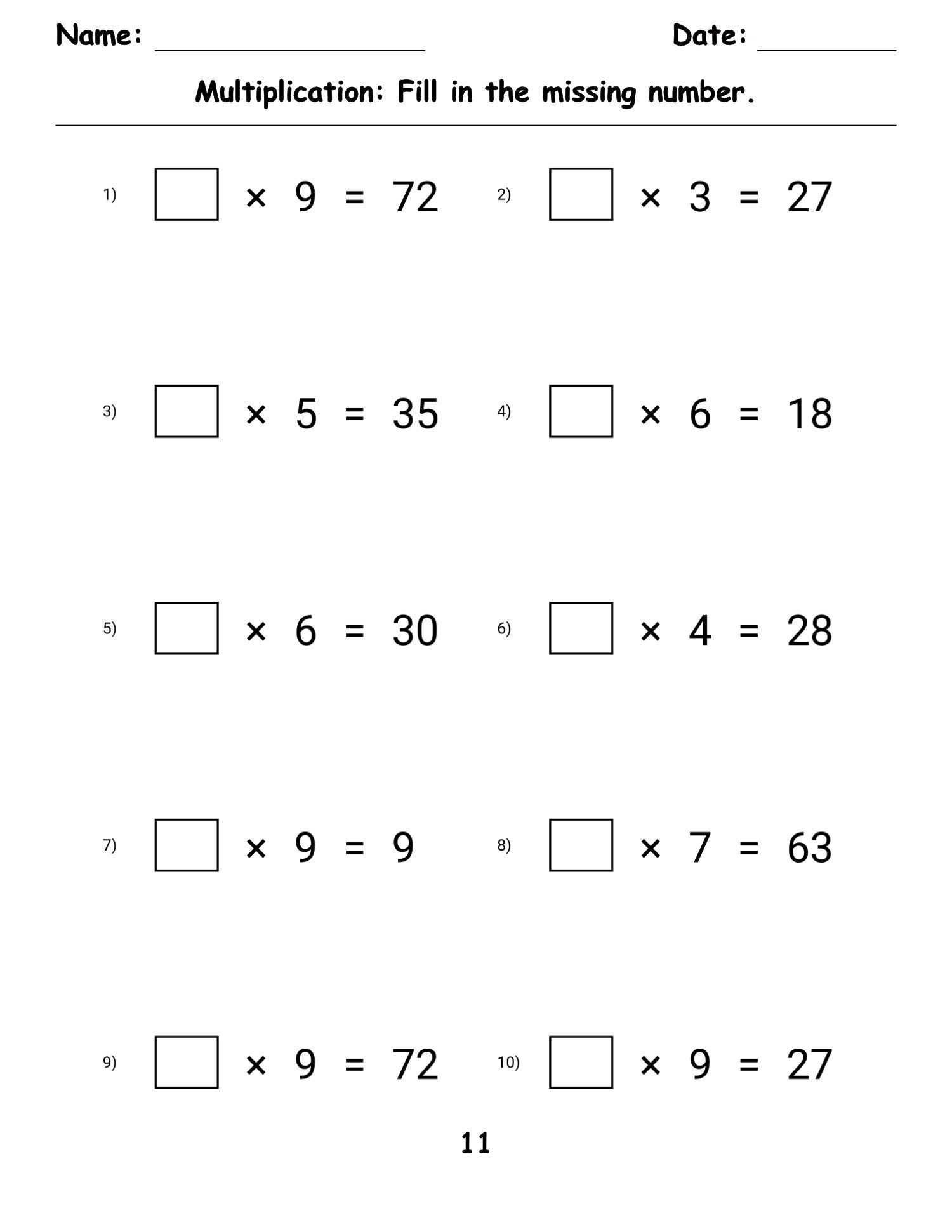 48 Multiplication & Division Worksheets for Kid s Daily Practice With ...