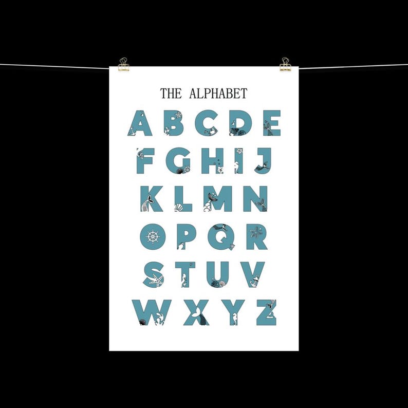 Printable Alphabet Poster - Etsy