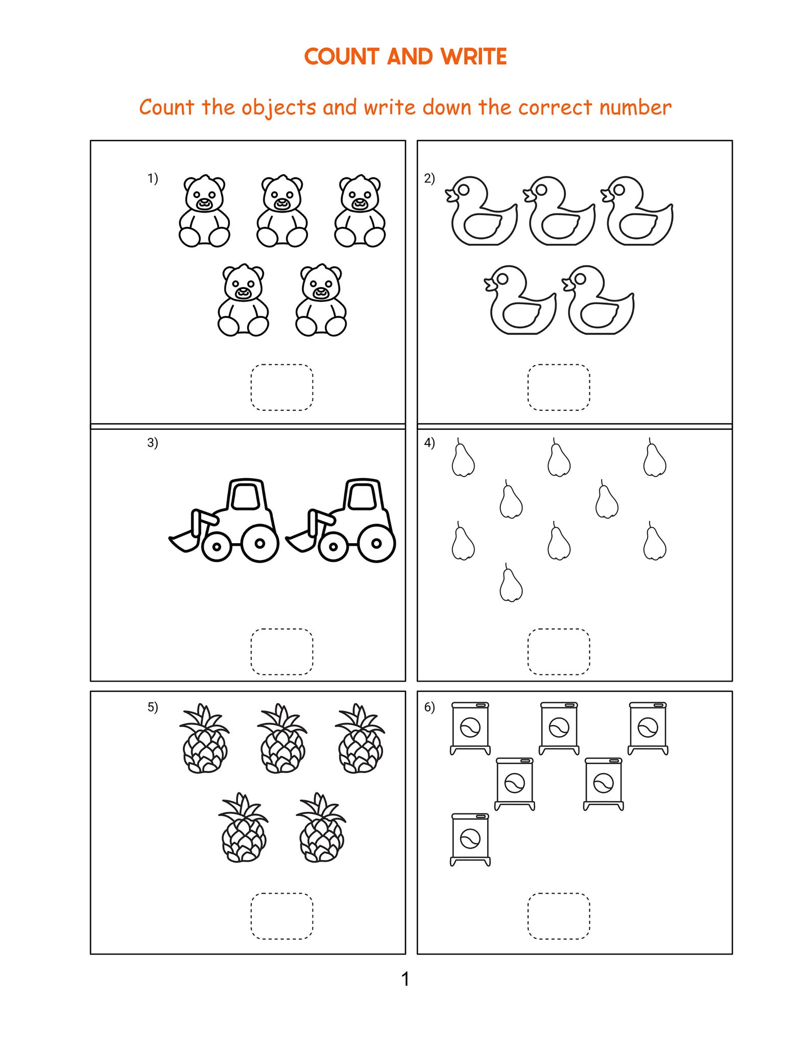 First Grade Math Worksheet, Counting, Missing Numbers & Number Skipping ...