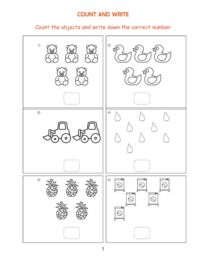 First Grade Math Worksheet, Counting, Missing Numbers & Number Skipping ...