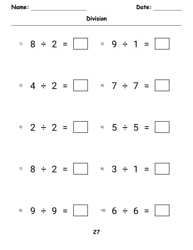 48 Multiplication & Division Worksheets for Kid s Daily Practice With ...