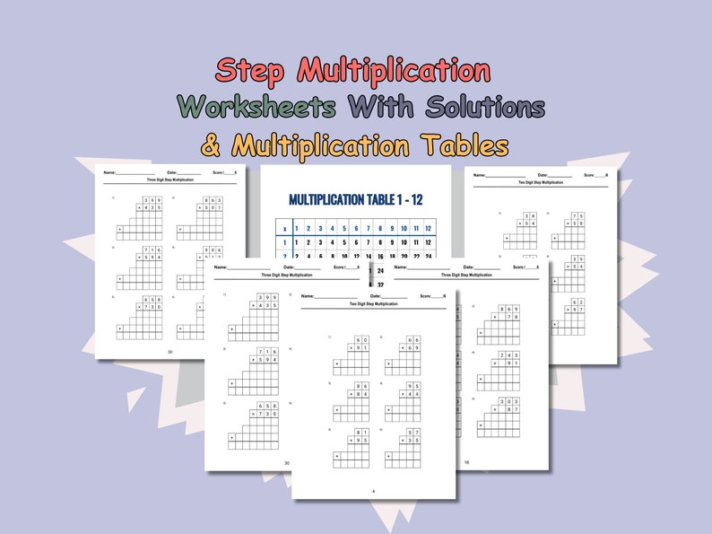 30 Step Multiplication Worksheets for Kid s Daily Practice With ...