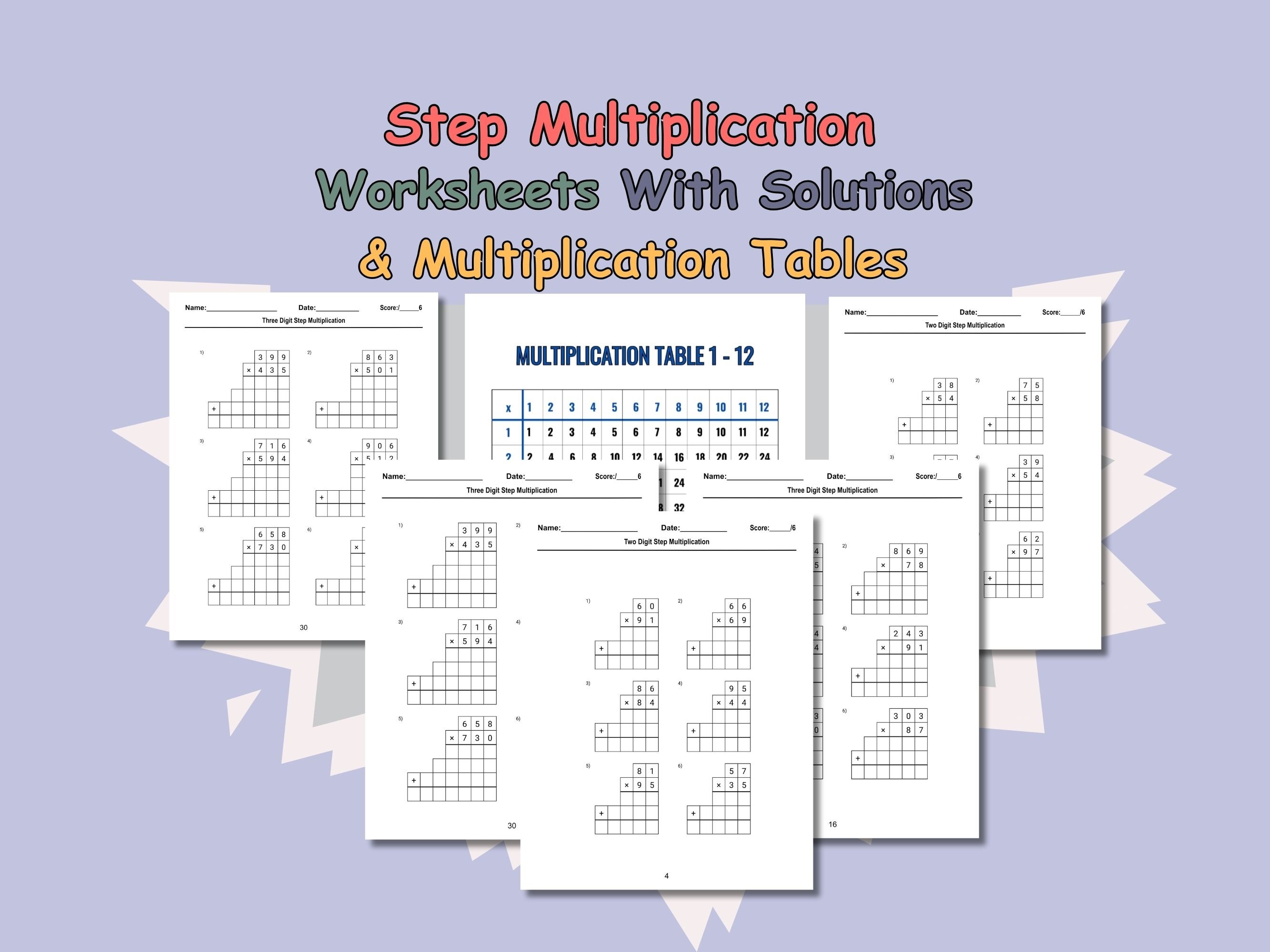 30 Step Multiplication Worksheets for Kid s Daily Practice With ...