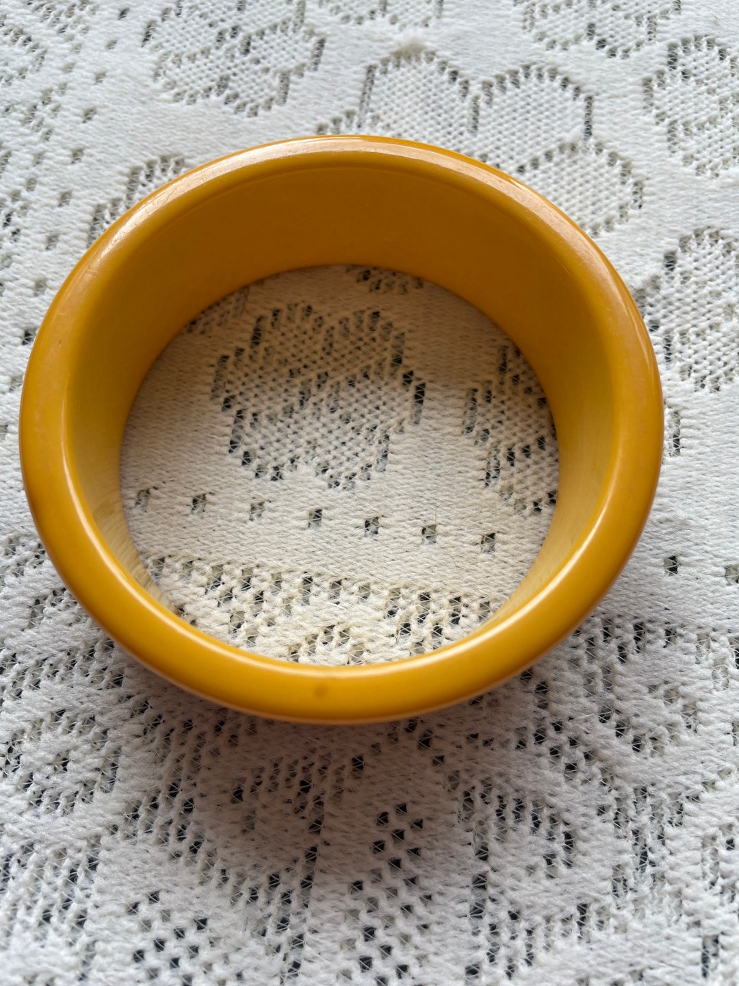 Egg Yolk Bakelite Bangle Bracelet 1” Wide 3” in Diameter 6mm Thick - Etsy