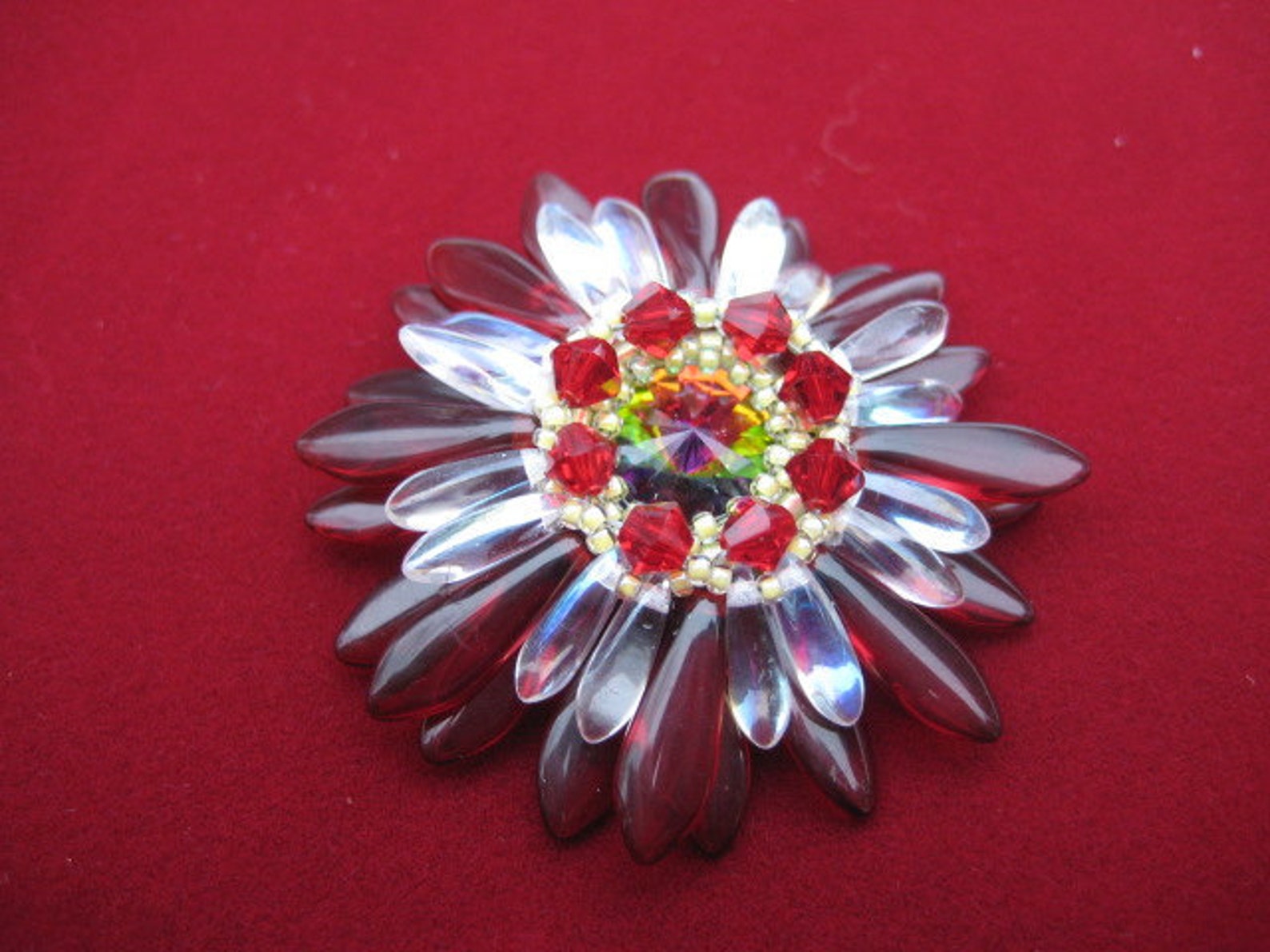 Placid Beaded Pendant With Dagger Beads Pattern by Vezsuzsi Beadwork by ...