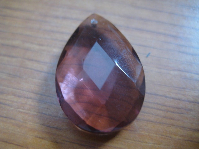 One 35x26mm Light Amethyst Top Drilled Faceted Pendant Stone | Etsy